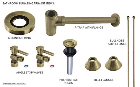 Kingston Brass Kpk107p Trimscape Plumbing Supply Kit Combo Brushed