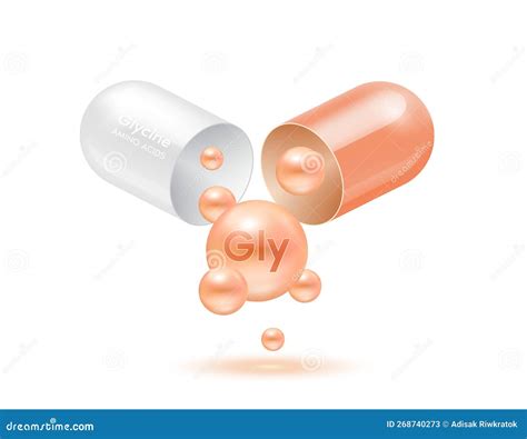 Glycine Gly G Amino Acid Molecule Skeletal Formula Vector