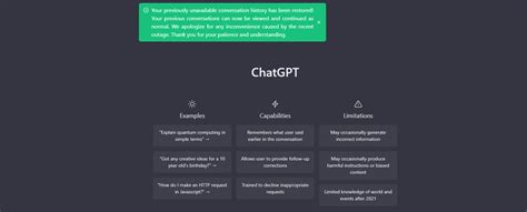Previous Chats History Has Been Restored Chatgpt Openai Developer Forum
