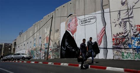 Banksy On The West Bank Donald Trump Graffiti Resembling Work Of