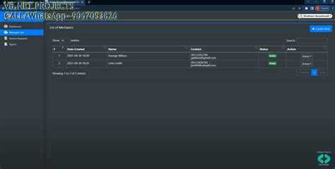 On Road Vehicle Service Management System Project In Php