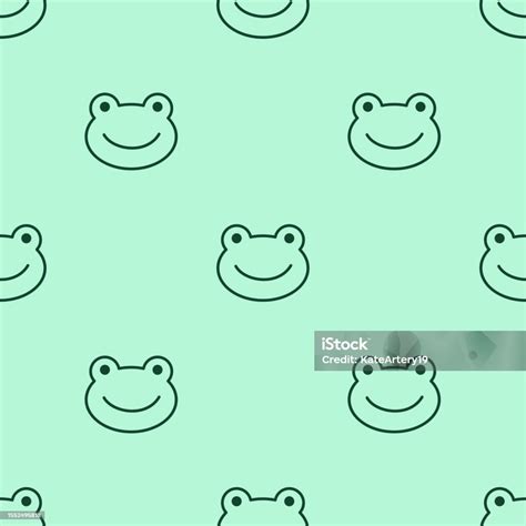 개구리 얼굴 총구 아기 옷을 디자인하기 위한 낙서 스타일의 두꺼비 머리 만화 개구리와 손으로 그린 매끄러운 패턴 0명에 대한 스톡 벡터 아트 및 기타 이미지 Istock