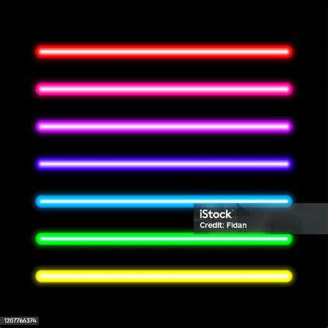 네온 조명 브러쉬 세트 벡터 멀티 컬러 레이저 튜브 컬렉션 10 Eps 디자인 일러스트레이션 포스터 광고 배너 등 0명에 대한