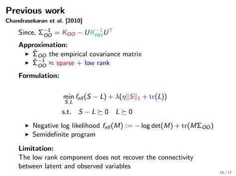 Learning The Structure Of Gaussian Graphical Models With Unobserved Variables By Marina Vinyes