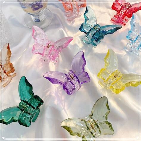 خرید و قیمت کلیپس شیشه ای زنانه سایز متوسط بزرگ طرح پروانه ای ترب