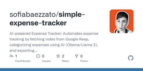 Github Sofiabaezzatosimple Expense Tracker Ai Powered Expense
