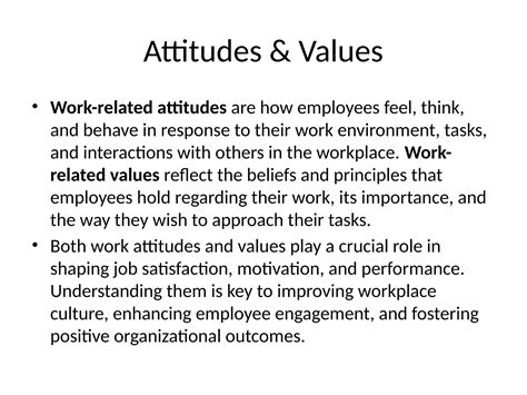 Organizational Behaviour Attitude Perspective Pptx