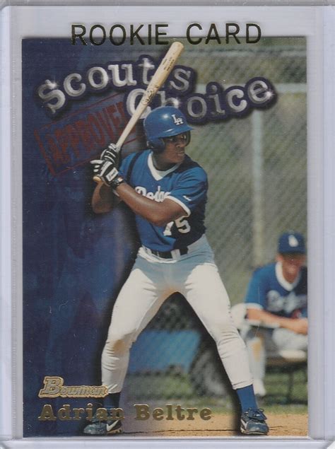 Adrian Beltre Rookie Card Bowman Rc Scouts Choice Baseball Dodgers Tx