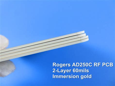 Rogers Ad250 Ptfe And Ceramic Filled Composite 2 Layer Rigid Pcb Substrate Rogers Ad250 1 524 Mm
