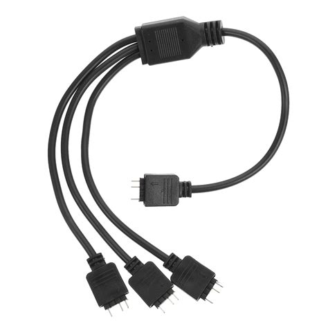 Shinypasing 1set Rgb Connector Spliter 30x2x0 5cm Abs 5v 3pin 3 Way Split For Rgb Led Setup And