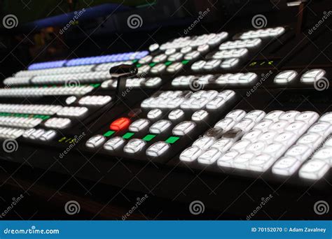 This Is A Macro Shot Of A Mixing Sound Video Tv Radio Station Control Board Stock Photo Image