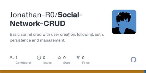 Github Jonathan R0social Network Crud Basic Spring Crud With User