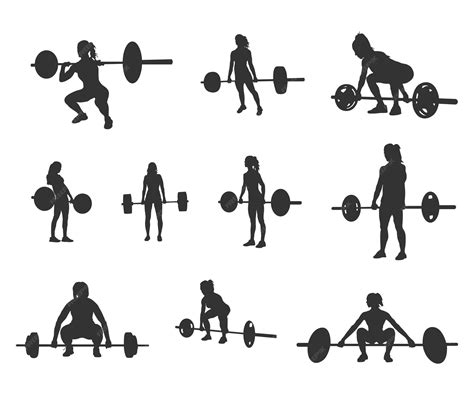 Premium Vector Woman Weightlifting Silhouettes Woman Fitness