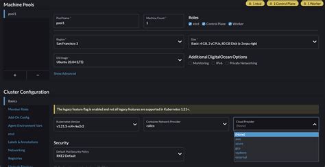 When Provisioning A Cluster Cloud Provider Should Only Display Currently Selected Node Driver
