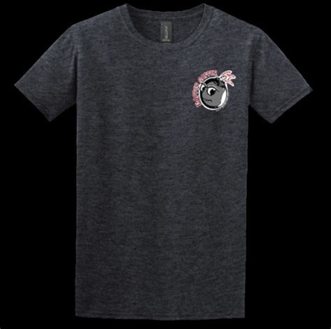 Dapper Logo T Shirt Heather Charcoal Dapper Sapper