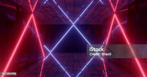 3d 렌더링입니다 지 하 터널 또는 복도 밝은 네온 램프와 조명 미래 배경입니다 어두운 지 하 감옥입니다 건설 산업에 대한 스톡 사진 및 기타 이미지 Istock