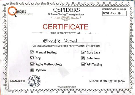 Shrutik Varkad On Linkedin Learningplatform Manualtesting Sql