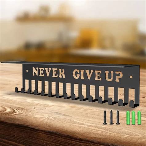 Headband Display Stand With 15 Hooks Wall Mount Multifunction For Medal