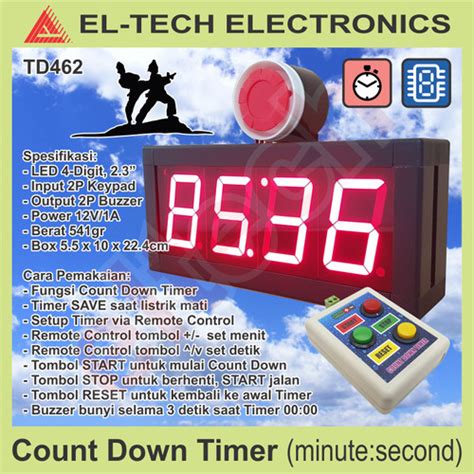 Jual Display Led Digital Timer Count Down Up Second Minute Hour Meter