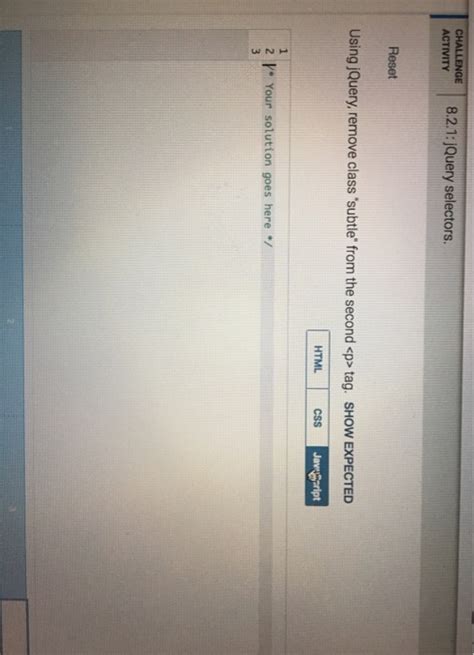 solved reset using jquery remove class subtle from the