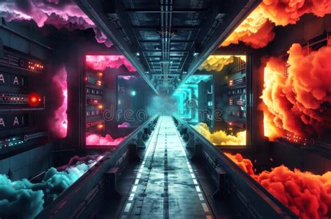 Futuristic Digital Landscape With Ai Elements Representing Advanced Artificial Intelligence