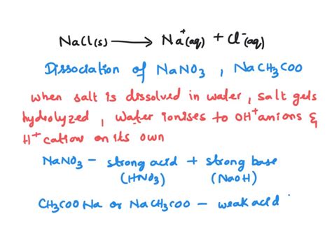 Solved 1 When Sodium Chloride Dissolves In Water The Ions Dissociate Or Break Apart In