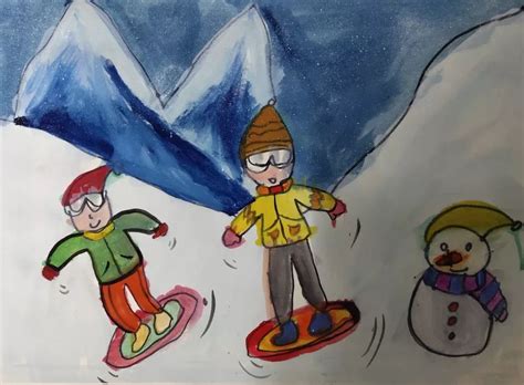 单板滑雪画画怎么画 滑雪怎么画简笔画 单板滑雪简笔画 大山谷图库