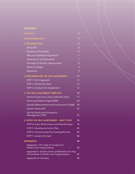 Table Of Contents And Introduction Ifc