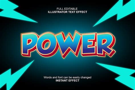 Power Text Effect Graphic By Moupz 88 · Creative Fabrica