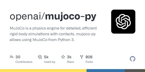 Github Openai Mujoco Py Mujoco Is A Physics Engine For Detailed Efficient Rigid Body