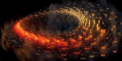 Tornado Made Of Numbers As An Idea For Scientific Computing Concept Of