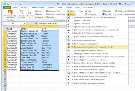 Eliminar Espacios En Texto Excel Riset