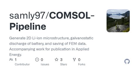 GitHub Samly COMSOL Pipeline Generate D Li Ion Microstructure Galvanostatic Discharge Of