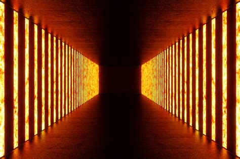 3d 렌더링 붉은 네온 빛의 어두운 조명 복도 우아한 미래 네온 빛 벽에 Led 조명에 대한 스톡 사진 및 기타 이미지 Led 조명 0명 3차원 형태 Istock