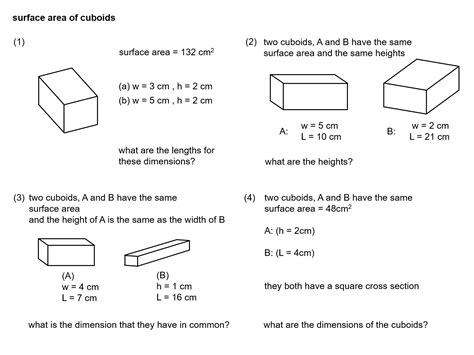 Median Don Steward Mathematics Teaching Cuboid Surface Area