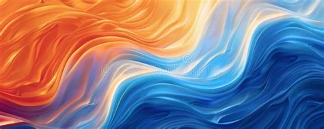 A Radiant Gradient Wave Pattern With Bold Transitions From Blue To Orange Featuring Smooth