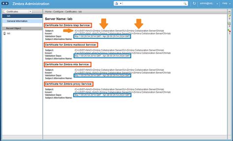 Administration Console And Cli Certificate Tools Zimbra Tech Center