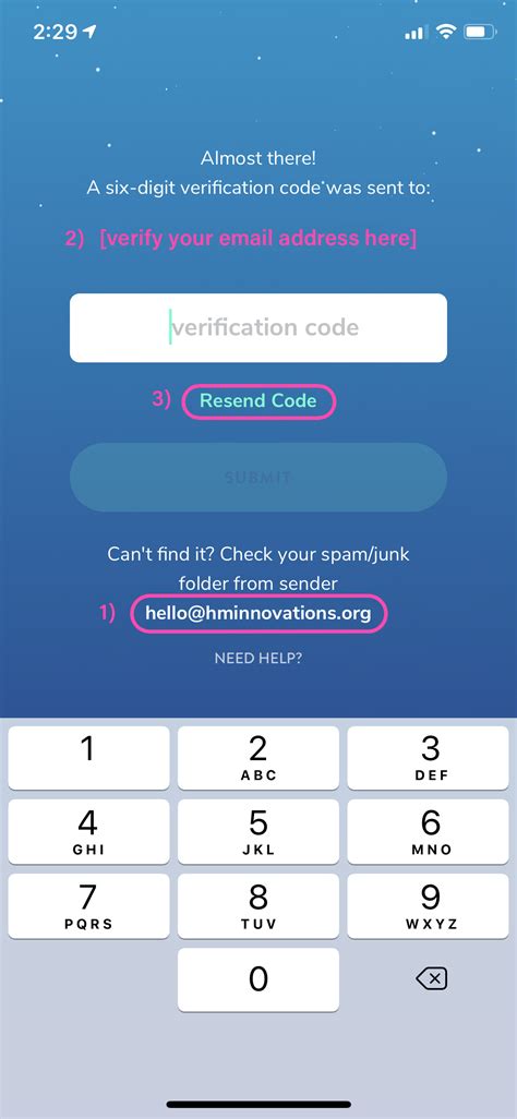I Need Help With The 6 Digit Email Confirmation Code Healthy Minds Innovations