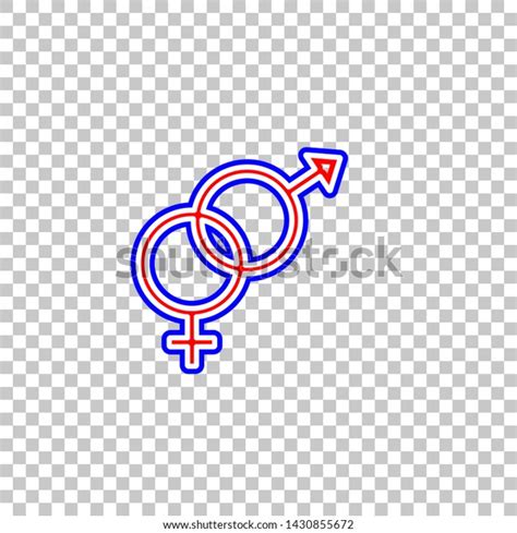 Sex Symbol Sign Red White Contour Stock Vector Royalty Free 1430855672 Shutterstock