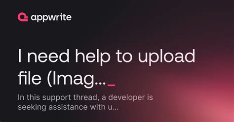 I Need Help To Upload File Image Through Cloud Function Node Js Threads Appwrite