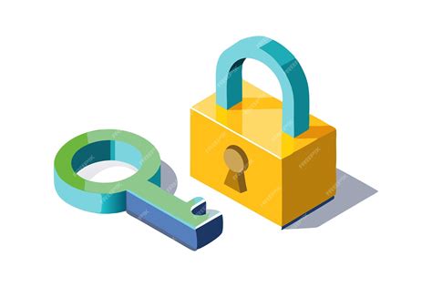 A Green Lock And Key Representing Secure Access To Private Information Premium Ai Generated Vector