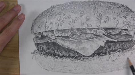 How to Draw a Hamburger with a Slice of Cheese Cách vẽ Hamburger siêu thực bằng bút chì Vẽ