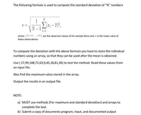 Solved Store The Array Values In An Input File And Output