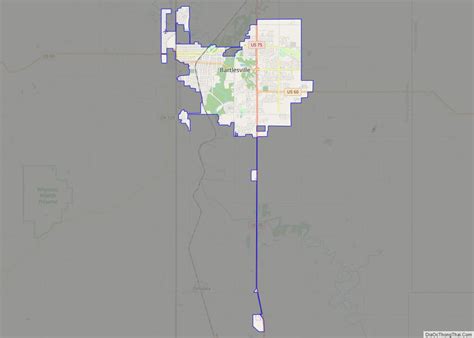 Map Of Bartlesville City Thong Thai Real