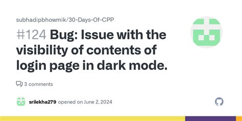 Bug Issue With The Visibility Of Contents Of Login Page In Dark Mode