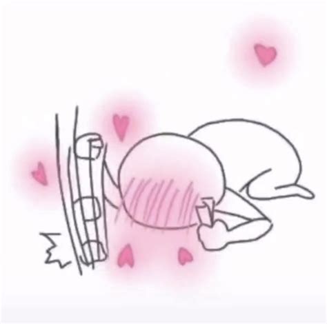 A Drawing Of A Person Laying On The Ground Next To A Fence With Hearts Flying Around