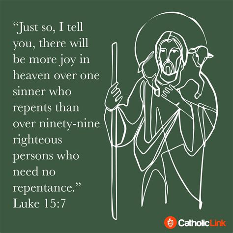 More Joy In Heaven Luke 157 Catholic Link