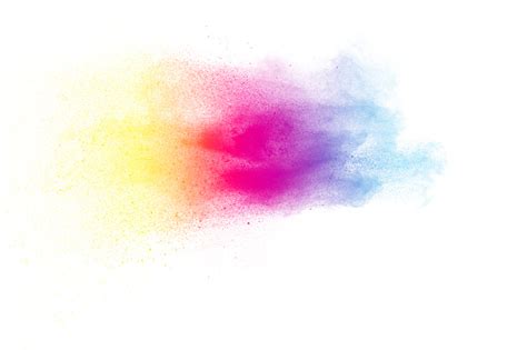 흰색 바탕에 초록 빛깔된 분말 폭발입니다 색상 먼지 입자 스플래시의 움직임을 동결 그려진된 Holi 다중 색상에 대한 스톡 사진 및 기타 이미지 Istock