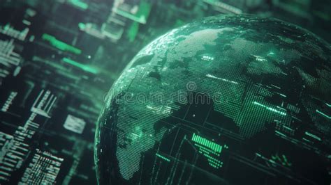 Globe In The Concept Of Global Economic Network Connectivity In The