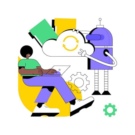 Premium Vector Cloud Robotics Abstract Concept Vector Illustration